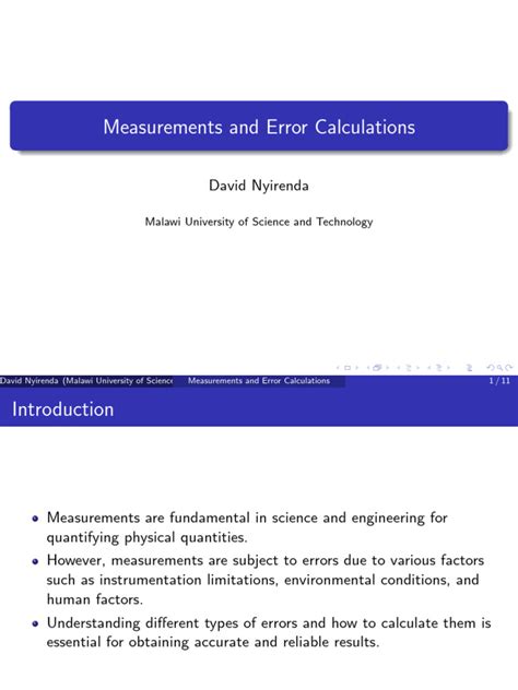 Measurements And Errors Pdf Observational Error Measurement