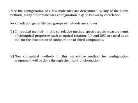 Introduction To Methods Used For Determination Of Configuration Pptx