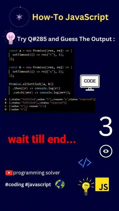 How To Code Javascript Q285 Try Solve And Guess The Output Shorts