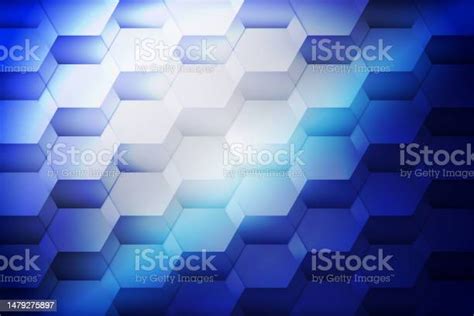 육각형 모양의 추상 흰색과 파란색 배경 벡터 그림입니다 3차원 형태에 대한 스톡 벡터 아트 및 기타 이미지 3차원 형태 개념 개념과 주제 Istock