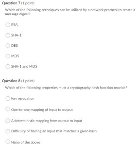 Solved Question 7 1 Point Which Of The Following Chegg Com