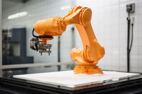 3d Printing And Additive Manufacturing Robot With Its Arm Moving In