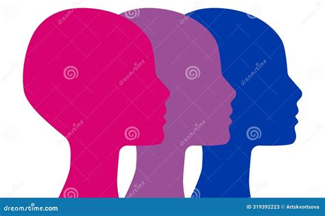 Bisexual People Bisexual Pride Flag Colors Bisexuality Icon Vector