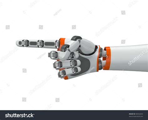 로봇 손 포인팅 인덱스 손가락 스톡 일러스트 98592653 Shutterstock