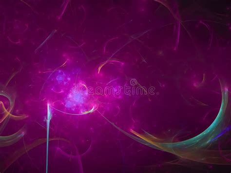 Abstract Digital Fractal Effect Flam Elegance Imagination Decorative Template Design Render