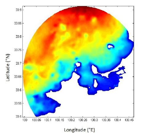 Bathymetry Map For The Computational Domain Download Scientific Diagram