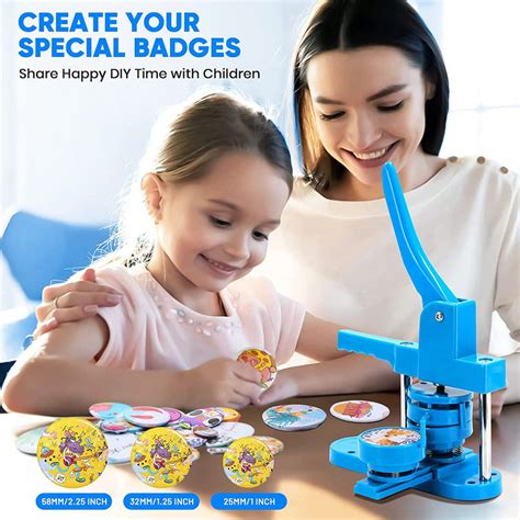 Badu Bg Машина за създаване на копчета за значки 25 32 58mm Комплект значки 300 бр Части за