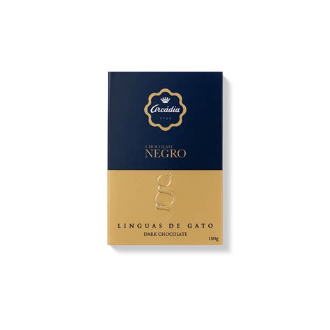 Lenguas De Gato De Chocolate Negro Caja Pequeña Arcádia