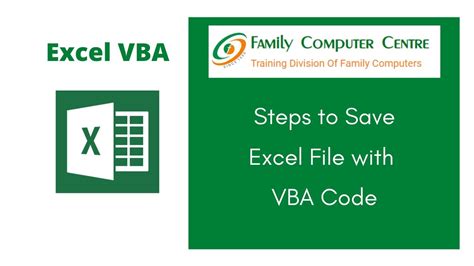Excel Vba Tutorial Steps To Save Excel File With Vba Code Youtube