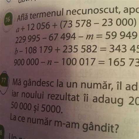 Află Termenul Necunoscut Clasa A Patra