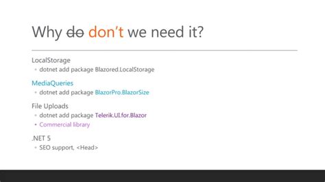 Writing Java Script For Csharps Blazor Ppt