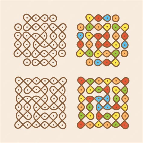 Premium Vector South Indian Traditional Tamil Kolam Design