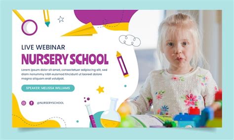Free Vector Flat Design Nursery School Template