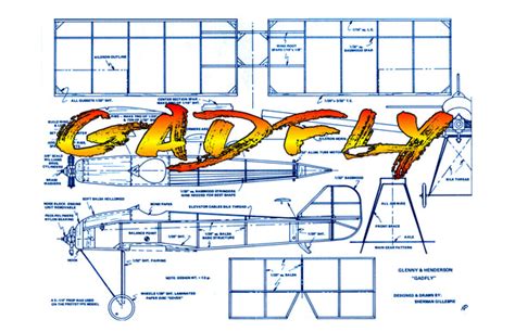 Full Size Printed Plans Vintage 1981 Peanut Scale Gadfly Best In The Vintage Model Plans