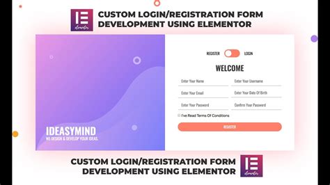 Custom Login Registration Form Using Elementor Builder Part 1 Overview Youtube