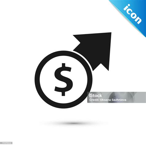 검은 금융 성장과 흰색 배경에 고립 된 동전 아이콘 수익 증대 벡터 일러스트레이션 0명에 대한 스톡 벡터 아트 및 기타 이미지 0명 개념 경제 Istock