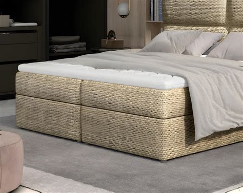 Ensemble boxspring complet tête de lit sommiers matelas surmatelas AMARIS de VENESETTI