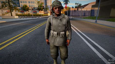 American Soldier From Cod Waw V4 For Gta San Andreas