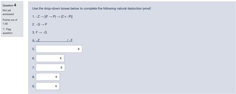 Solved Question Use The Drop Down Boxes Below To Complete Chegg