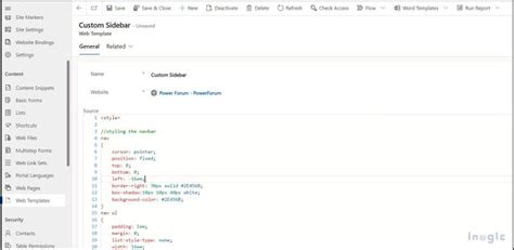 Inogic On Linkedin Design Custom Sidebar Within Microsoft Power Pages