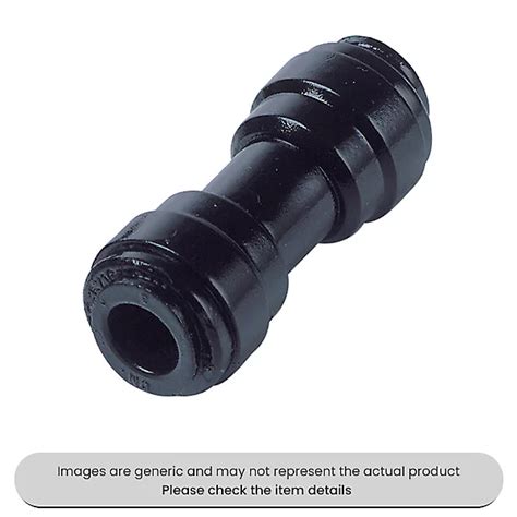 Push Fit Plastic Couplings Metric Equal Straights 15mm Pack Qty 5