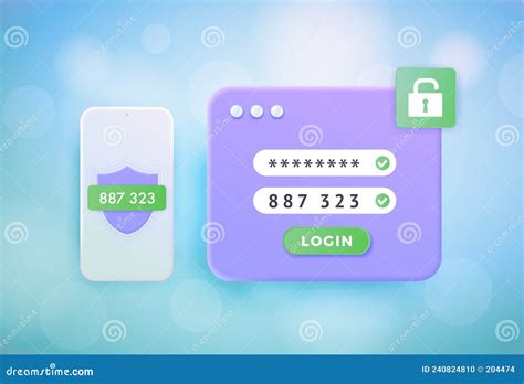 2fa 2 Step Authentication 3d Vector Concept Two Steps Verification Sms Code With Password For