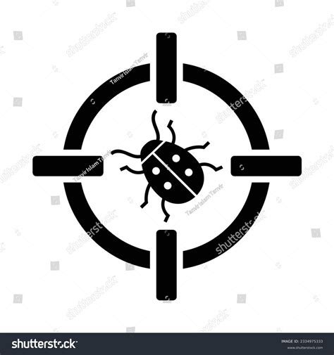 Bug Target Icon Vector Graphics Stock Vector Royalty Free 2334975333