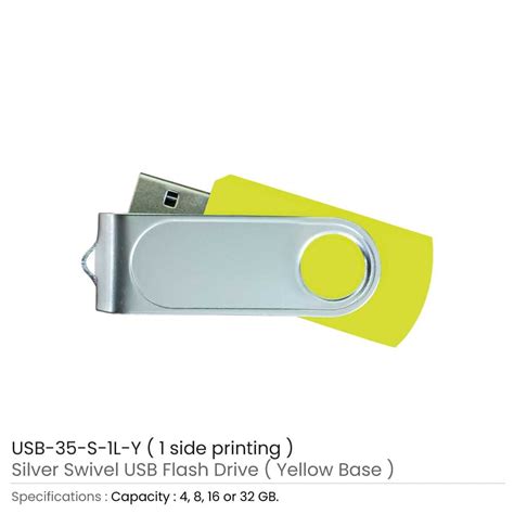 Swivel USB Promo Flash Drives With Side Print Magic Trading Company MTC