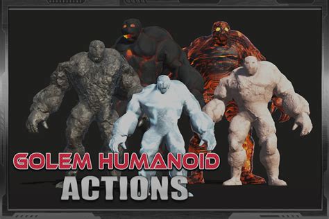 Golem Humanoid 3d Characters Unity Asset Store