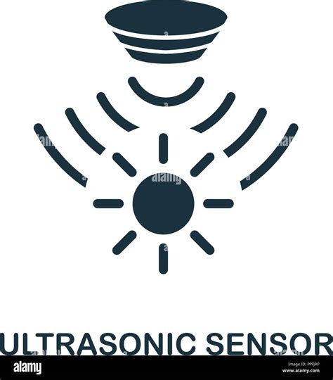 Ultrasonic Sensor Icon Monochrome Style Design From Sensors Collection UX And UI Pixel