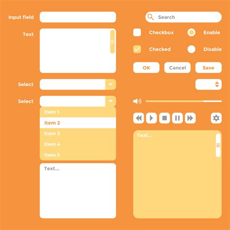 UI Kit Wireframe Elements Vector Vector Art At Vecteezy