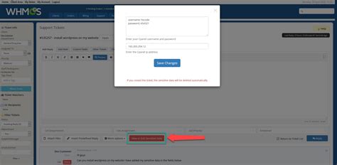Ticket Sensitive Data Whmcs Marketplace