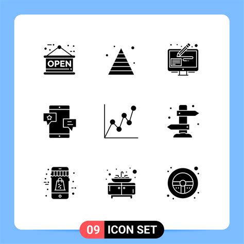 set of 9 modern ui icons symbols signs for card promotion edit network