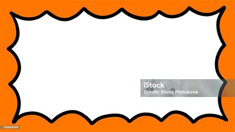 히피 스타일의 그루비 스캘럽 프레임 사이키델릭 복고풍 테두리 펑키 텍스트 상자 배경입니다 팝 빈티지 그루비 사각형 프레임입니다 벡터 손으로 그린 그림입니다 소셜 미디어를