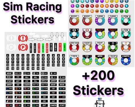 Fanatec Rally Module 10mm Stickers For Various Simulator Wheel Button Box For Backlit Buttons Etsy