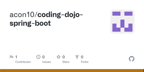 Github Acon10coding Dojo Spring Boot