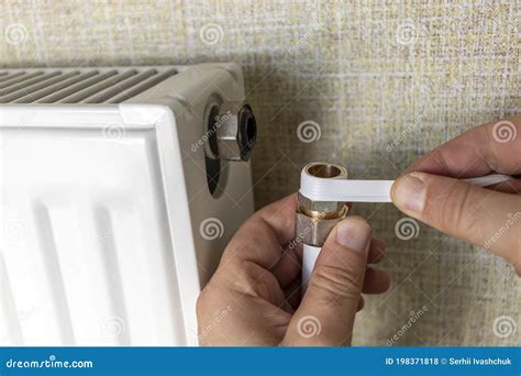 How To Connect A Faucet To A Heating Radiator Step By Step Instructions Step Stock Photo