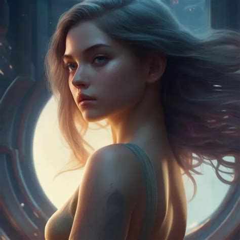 Close Up Rearview Half Body Shot Perfect Body Ero Openart