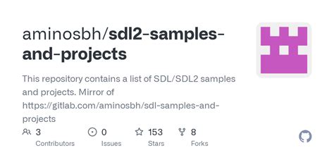 Github Aminosbh Sdl2 Samples And Projects This Repository Contains A List Of Sdl Sdl2 Samples