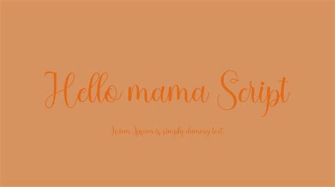 Hello Mama Script Font Download Free For Desktop Webfont
