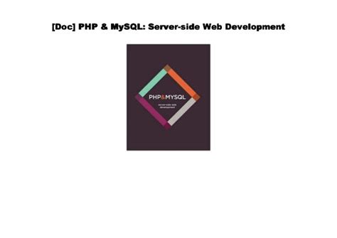 Pdf Télécharger Php And Mysql Web Development Gratuit Pdf