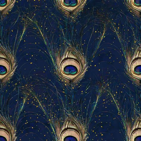 Vibrant Feather Pattern On Dark Charcoal Background Seamless Pattern Playground