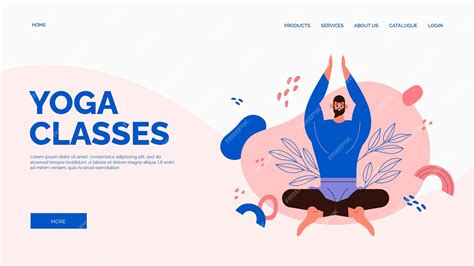 Premium Vector Yoga Classes Landing Page Template