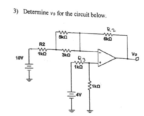 Solved Determine V For The Circuit Below Chegg