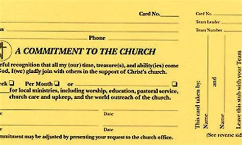 A Commitment To The Church Pledge Card Pkg Of 100 Regarding Pledge