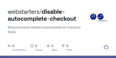 Github Webstartersdisable Autocomplete Checkout Woocommerce Disable