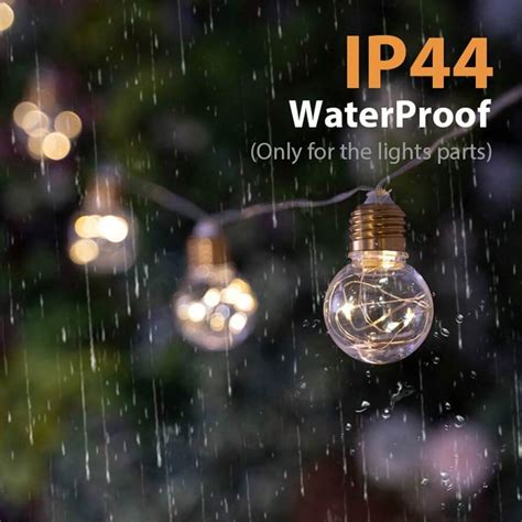 Pc Battery Box LED Transparent Bulb Light String M Length With Warm White Bulbs For