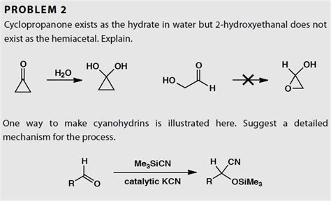 Solved Problem 2 Cyclopropanone Exists As The Hydrate In