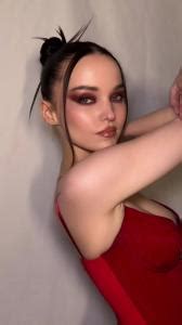 Dove Cameron Nip Slip In A Red Dress The Nip Slip
