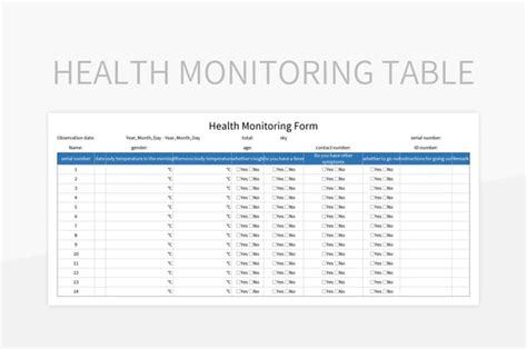 Free Monitoring Sheet Templates For Google Sheets And Microsoft Excel Slidesdocs